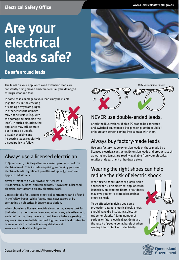 Buying and using electrical equipment | Electrical Safety Office